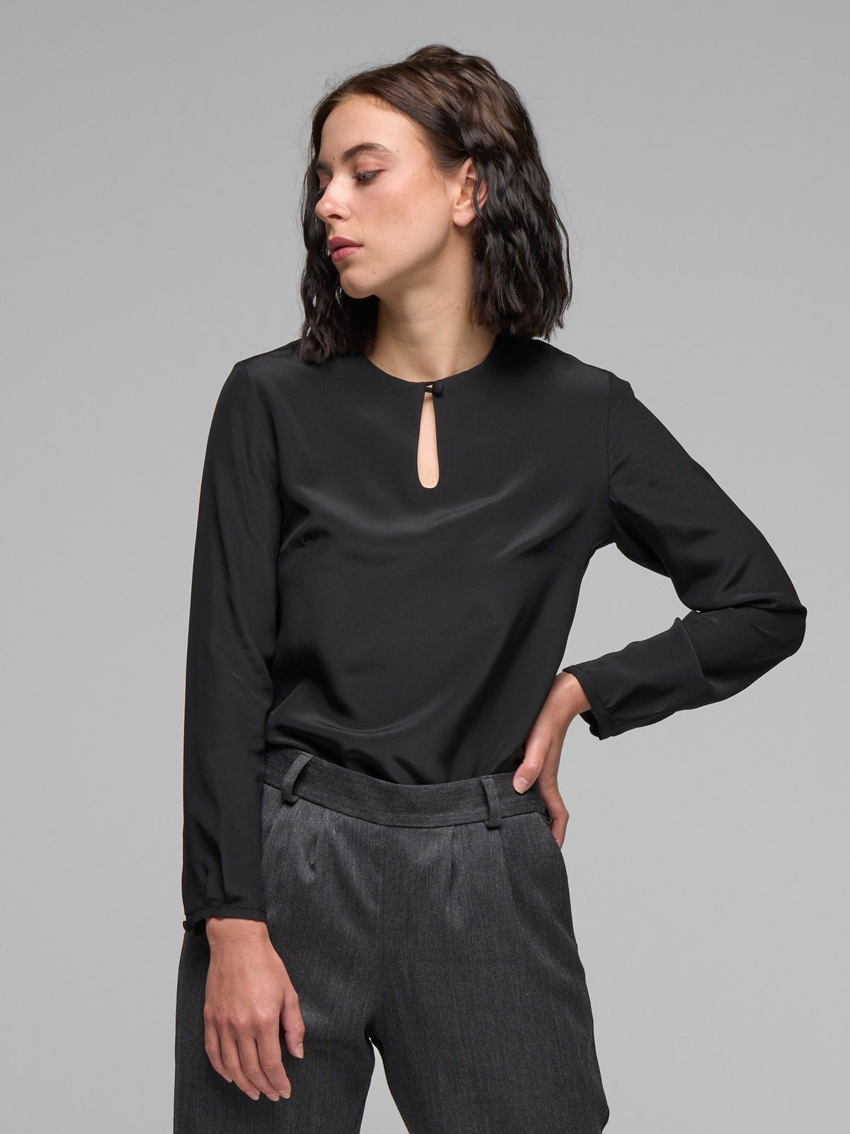 Silk Keyhole Blouse – Issue Clothing Co.